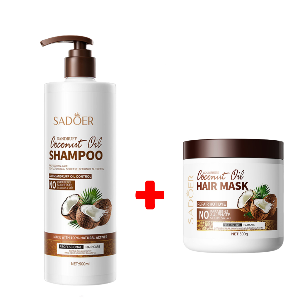 Coconut oil Hair Mask and Shampoo Treatment for Rebonded Hair and Nourishing Creamsilk | Shopee ...
