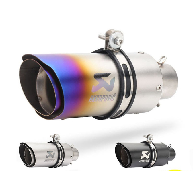 38-51mm Akrapovic Slant Exhaust Pipe Premium Stainless Steel ...