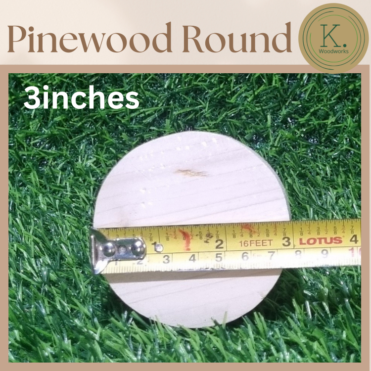 Kukkuk Woodworks Pinewood Round Circle Unpainted 2 3 4 5 6 7 8 inches ...