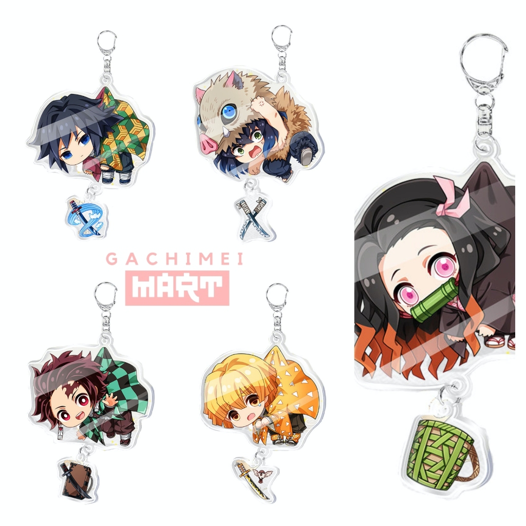 GM Demon Slayer Anime Chibi Style Character Acrylic With Nichirin Sword ...