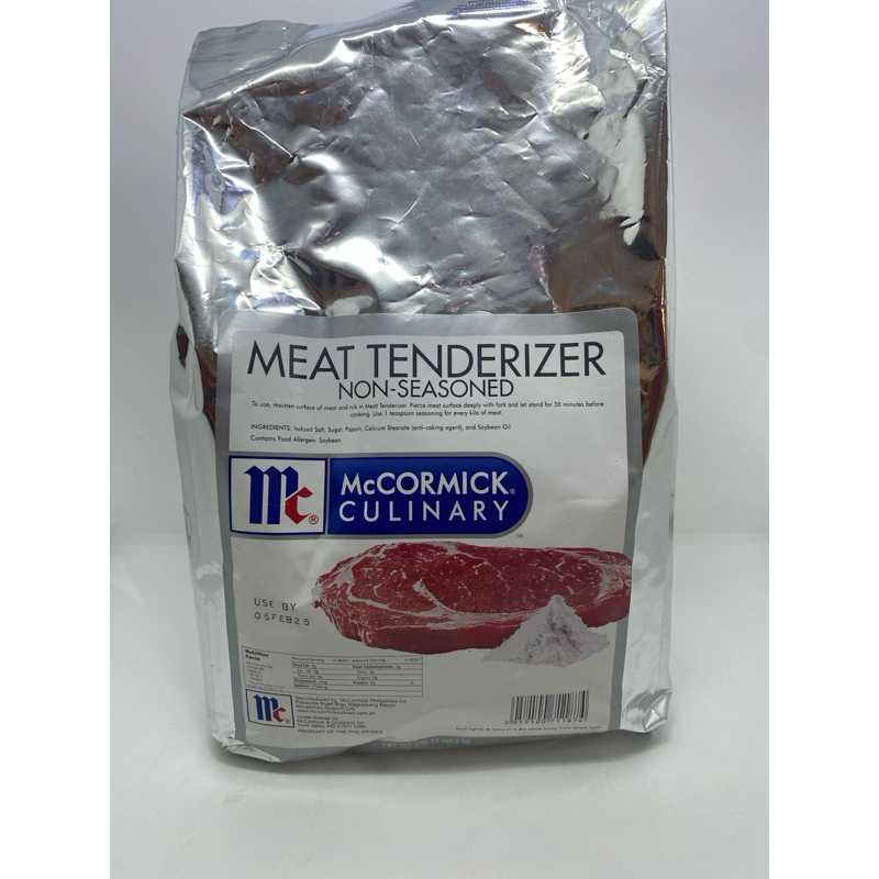 McCormick MEAT TENDERIZER Non Seasoned 2kgs Per Foil Packs | Shopee ...
