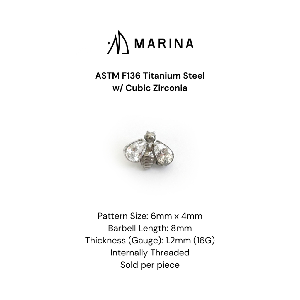 Bumblebee ASTM F136 Titanium Stud Labret Earring 16G | Shopee Philippines