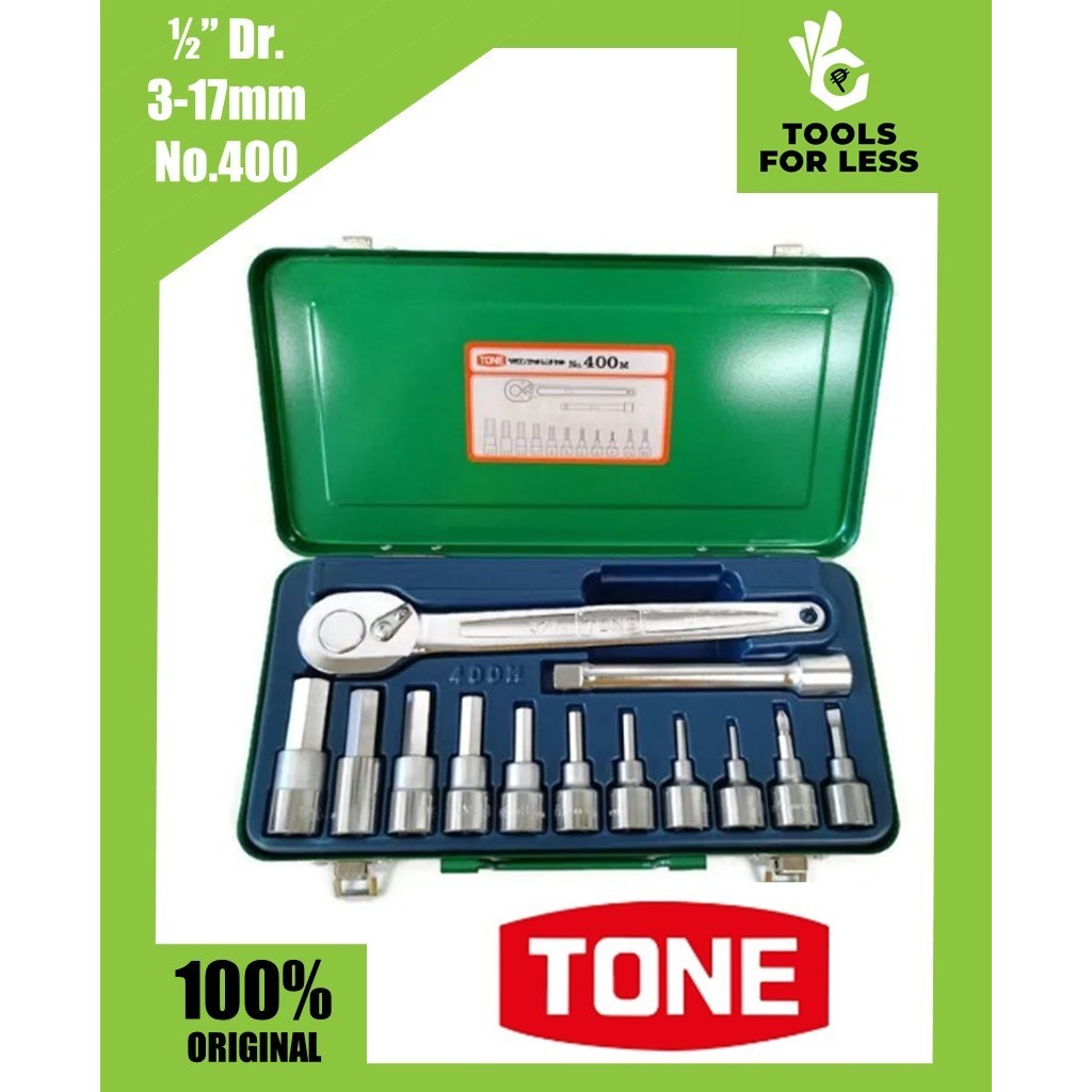 Tone 13pc. 1/2" Dr. Hex Socket Wrench Set Model: No. 400m | Shopee Philippines