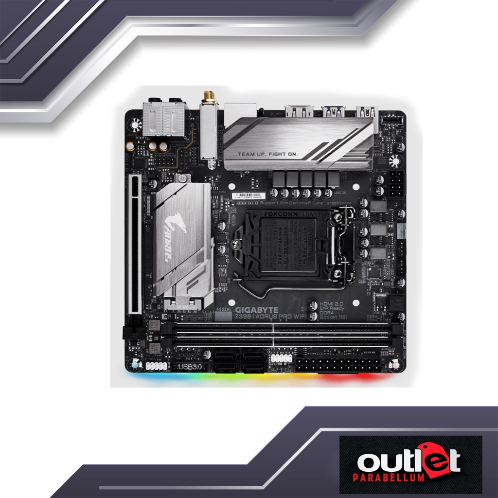 REFURBISHED GA-Z390-I-AORUS-PRO-WIFI GIGABYTE AORUS INTEL Z390 ITX MB W/ INTEL GBE LAN/WIFI RGB ...