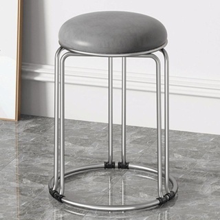 Light luxury simple thick solid steel stool can be stacked table stool ...