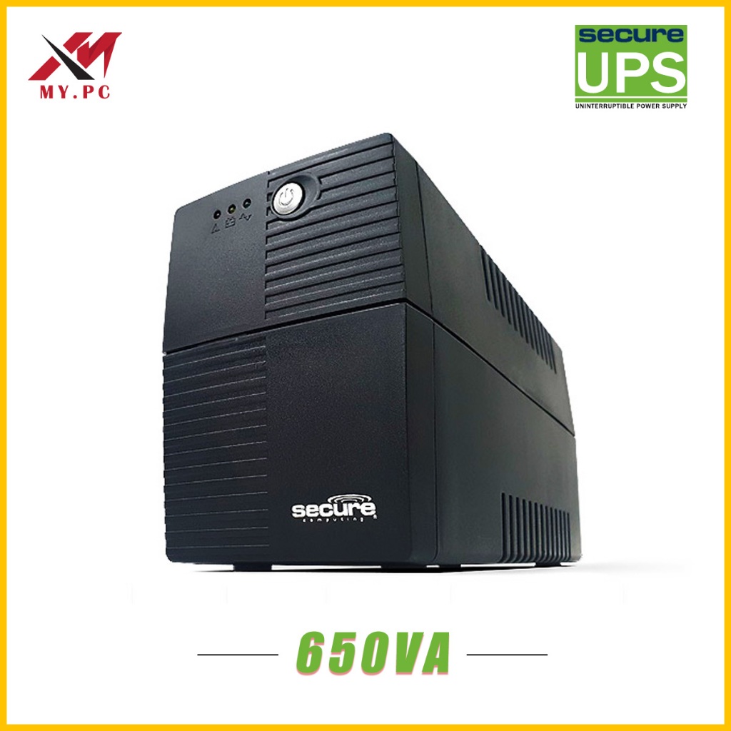 SECURE UPS 650VA Uninterruptible Power Supply for pc laptop or wifi ...