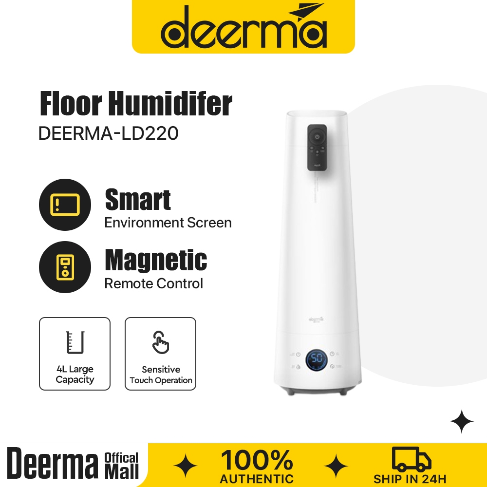 Deerma LD220 Air Humidifier 4L Capacity Humidifier LED display Control Humidistat Humidifier ...