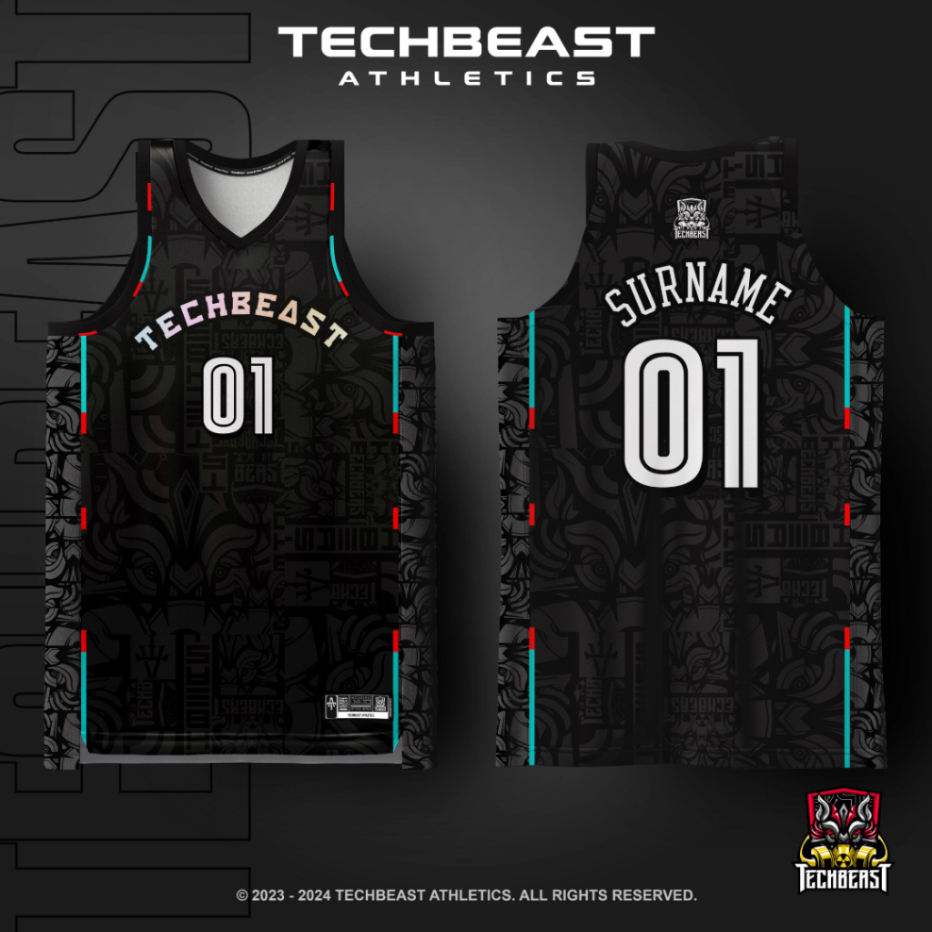 Kaizen Full Sublimation Basketball Jersey Techbeast ( CUSTOM NAME + NUMBER ) | Shopee Philippines