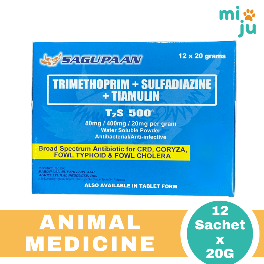 T2S 500 Water Soluble Powder (12 Sachets x 20g) - For Animal Use ...