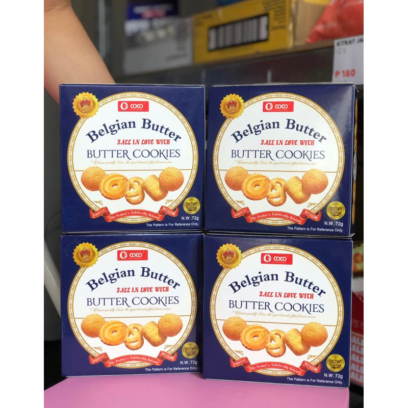Coco Belgian butter cookies 72g x 4pcs | Shopee Philippines