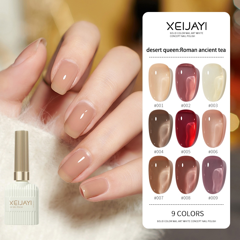 XEIJAYI Roman Ancient Tea Series 15ML Nail Color Gel Nail UV-LED Color ...