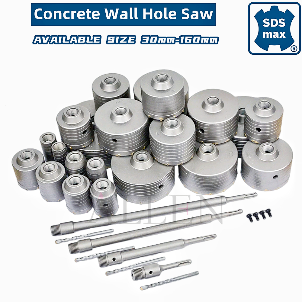 30-75mm SDS Plus Hammer Drill Bit Cutter Tools with Round Shaft ...