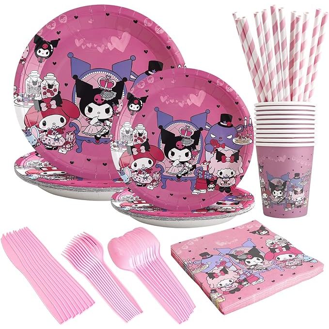 Kuromi and friends Party Tableware Party Birthday | Shopee Philippines