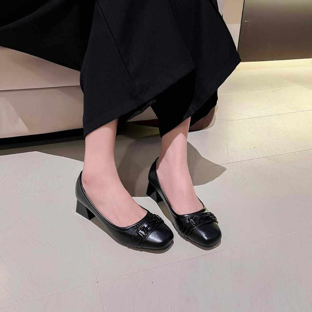 DESIRE COD 7718 Black shoes for women 2inch | Shopee Philippines