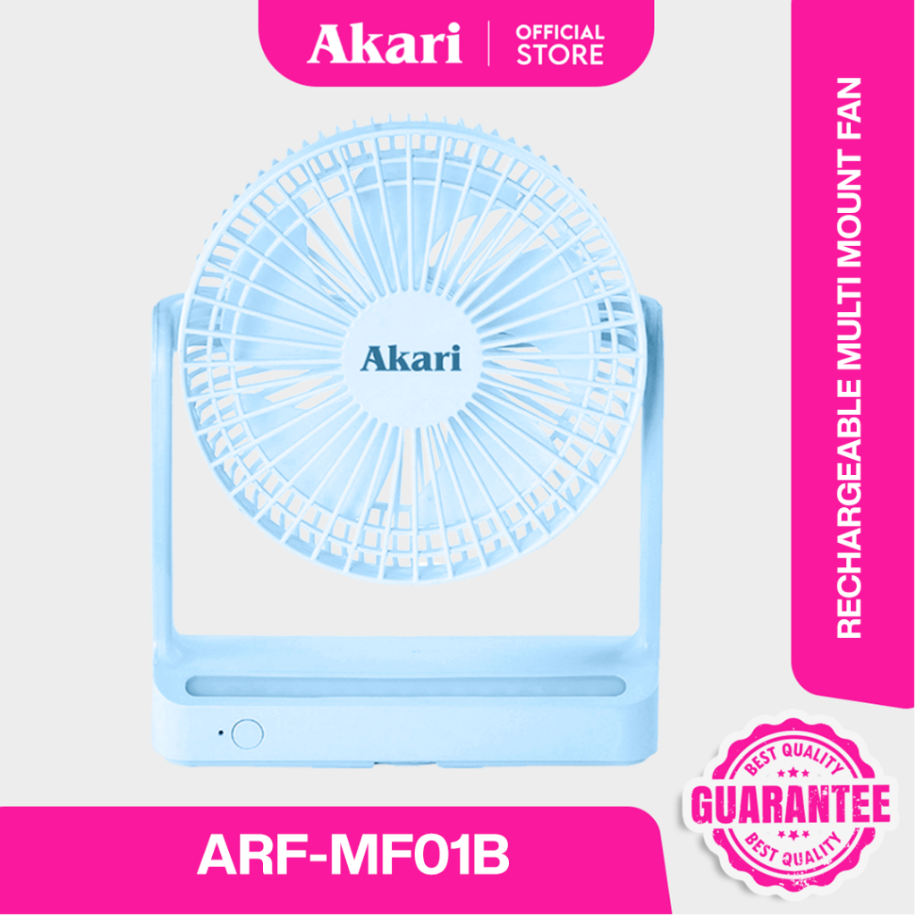 Akari Rechargeable Multi Mount Fan (ARF-MF01) | Shopee Philippines