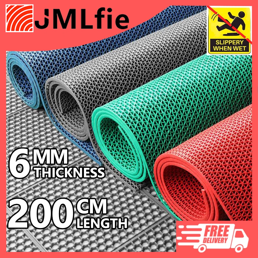 4mm Anti-Slip Mats Bathroom Kitchen Floor Mats Doorway S-Shaped Hollow ...