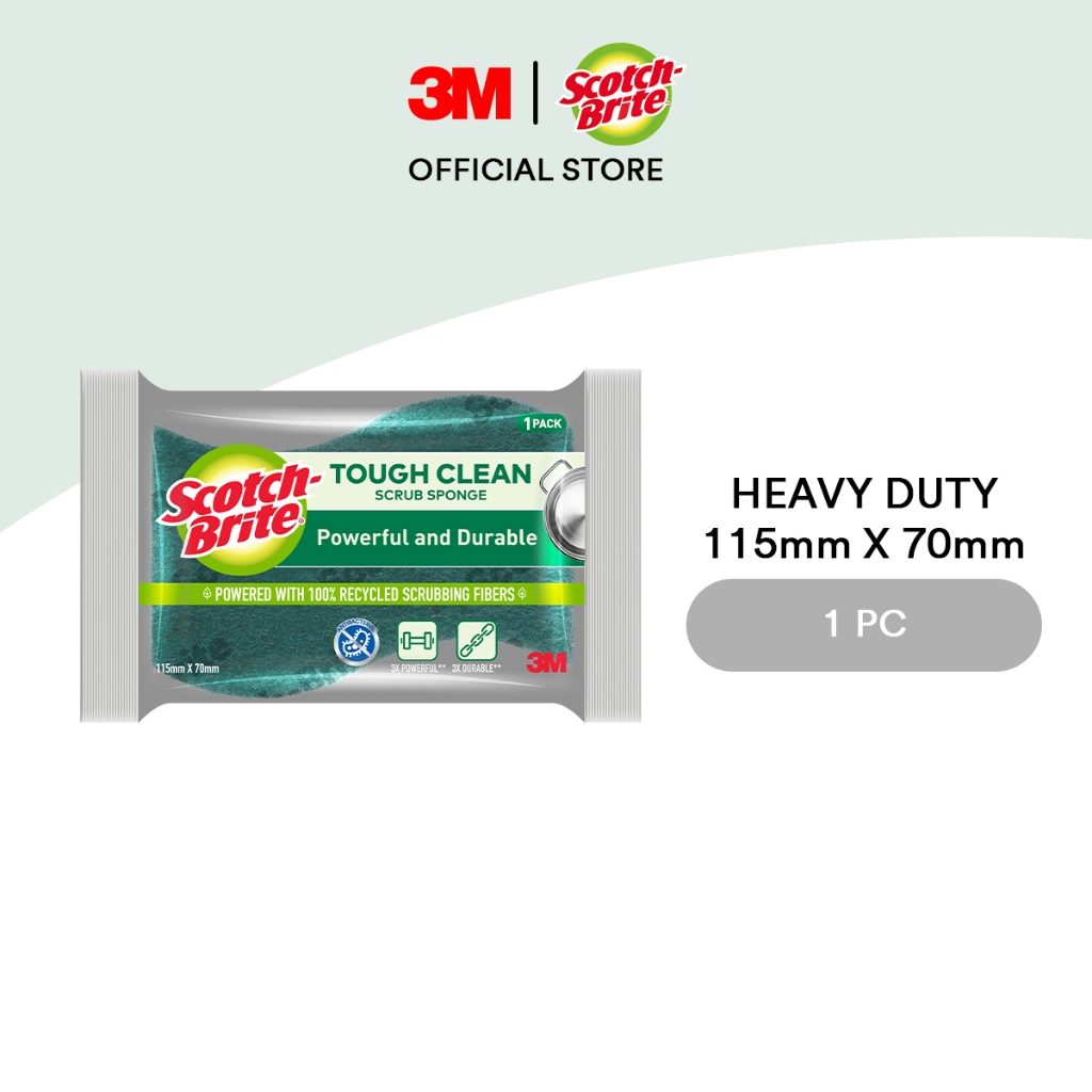 3M™ Scotch Brite® Tough Clean Anti Bacteria Scrub Sponges 1PC ...