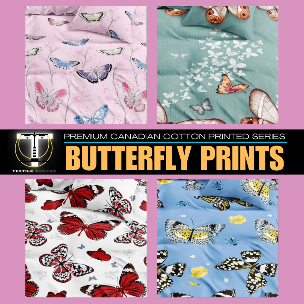 TEXTILE CORNER PH PREMIUM CANADIAN COTTON PER YARD | BUTTERFLY PRINTS (1-8) | Shopee Philippines