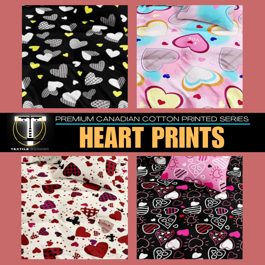 TEXTILE CORNER PH PREMIUM CANADIAN COTTON PER YARD | HEART PRINTS (1-11) | Shopee Philippines