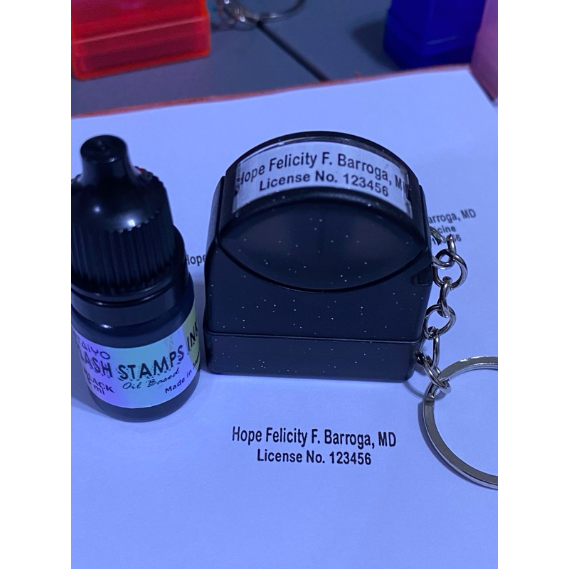 W/ INK DIGI STAMP 10x28MM Personalized SELF INKING FREE INK FREE INK ...