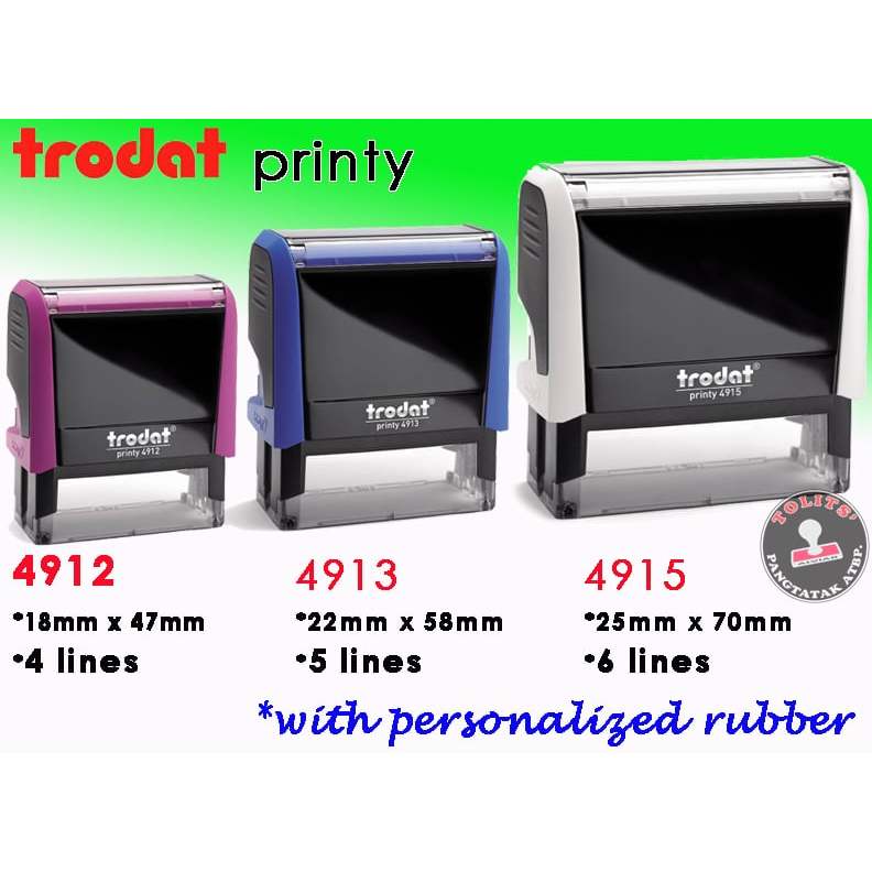 Trodat 4912 / 4913 / 4915 Personalized Self-Inking Stamp | Shopee Philippines