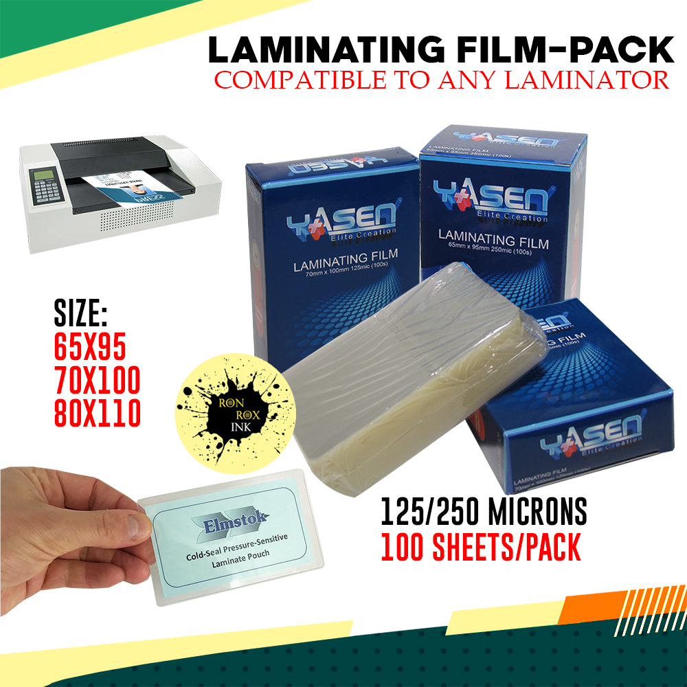 ID Size Yasen Laminating Film 125 & 250 microns 65x95mm 70x100mm ...