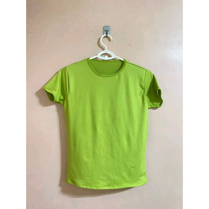 XL basic double lining basic t-shirt full length | Shopee Philippines