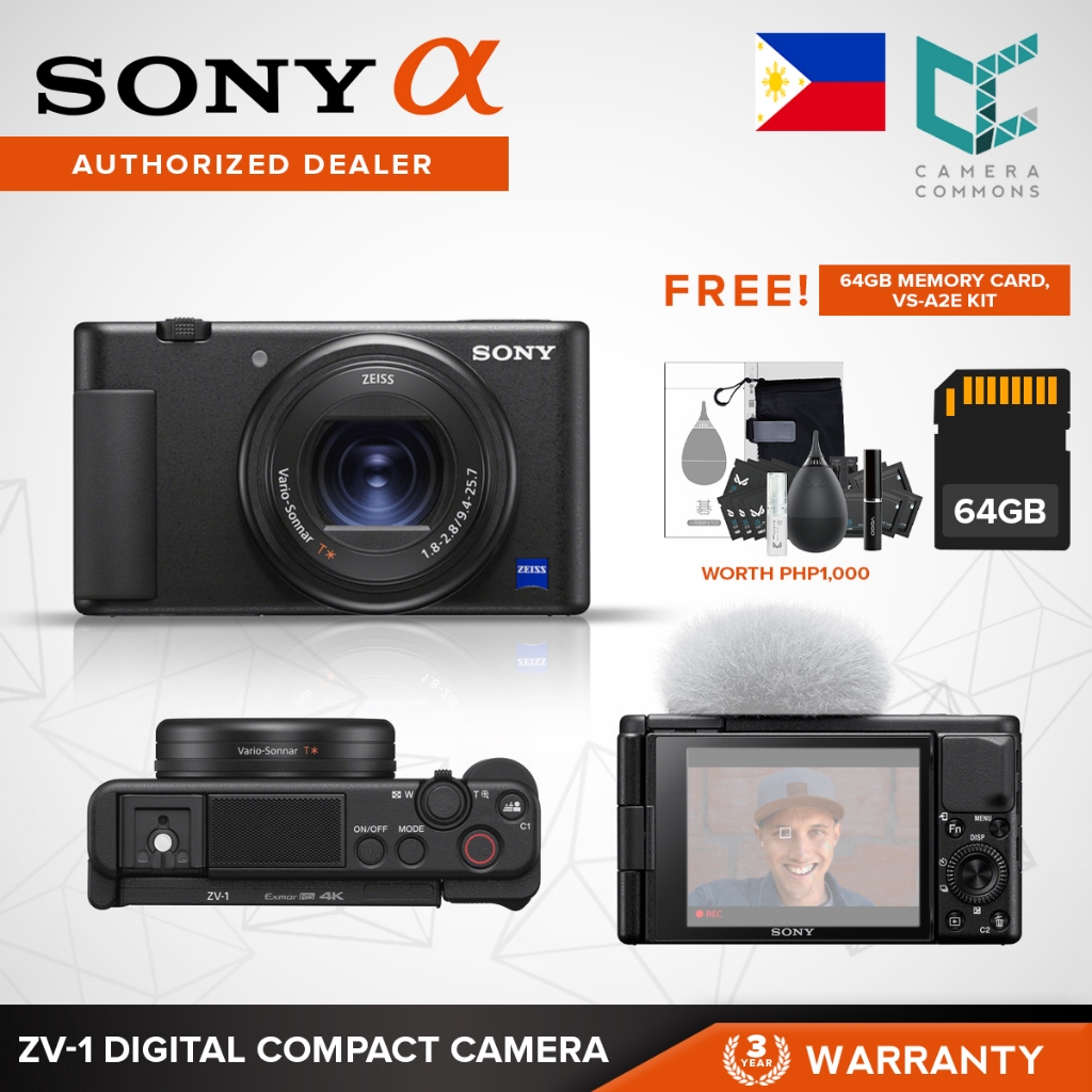 Sony ZV-1 Digital Compact Camera 4K Video Vlogging ZV1 | Shopee Philippines