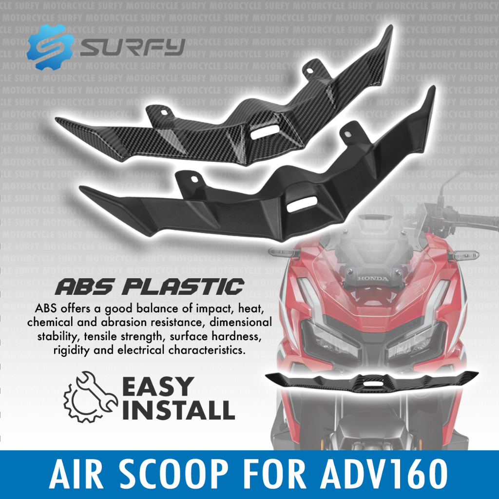 Honda ADV 160 Winglet Air Scoop ABS Plastic Carbon Fiber Easy To ...
