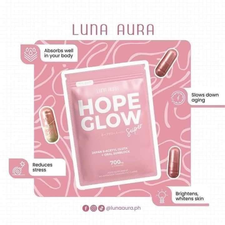Hope Glow | Glutathion Whitening Capsule Intense Mini (Luna Aura ...