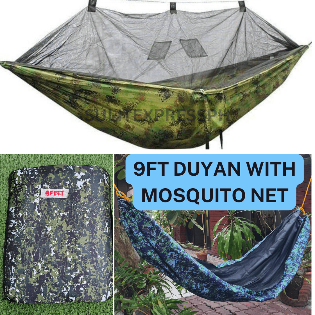 9 Feet Digital Design Travelling Hammock/Duyan Mosquito Net and FREE ...