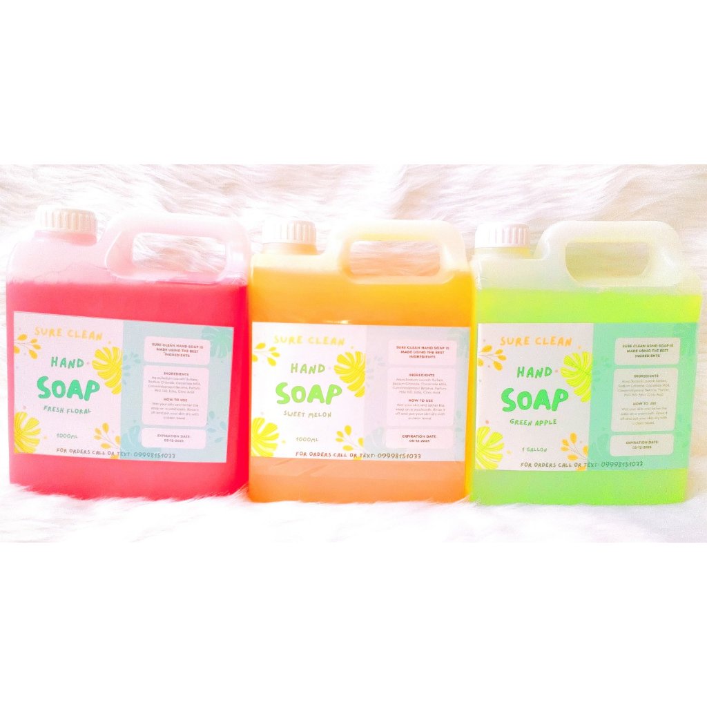 Sure Clean Hand Liquid Soap 1 Liter Trending!!! | Shopee Philippines