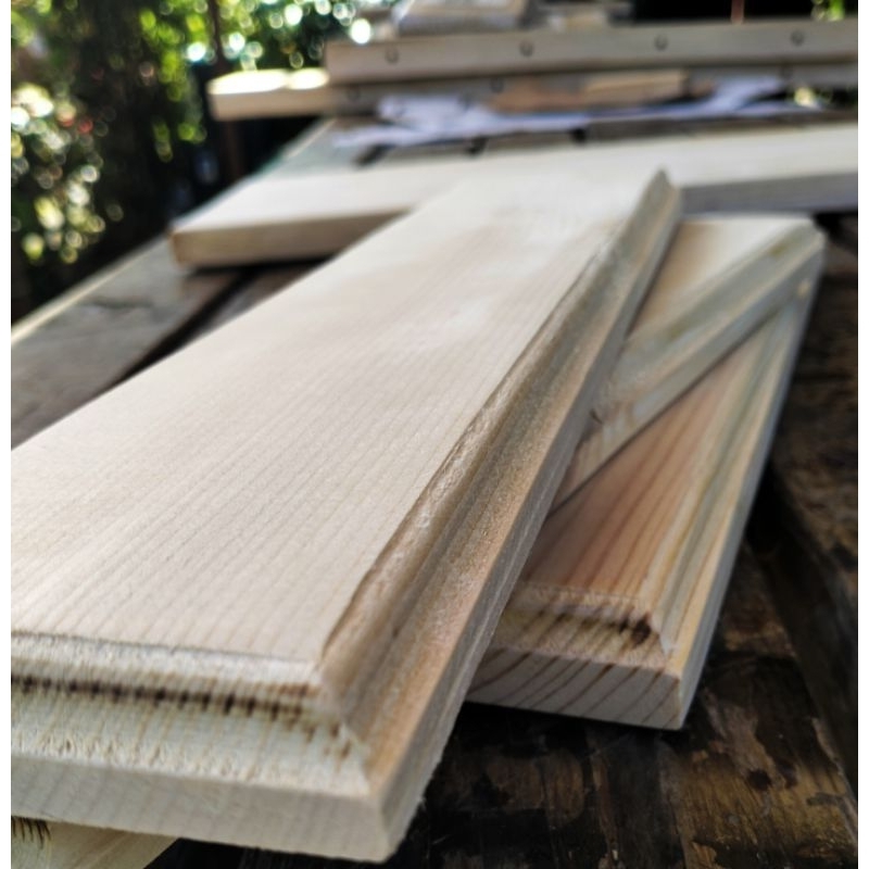 Wood plank with router edges. 3 inches by 17 inches by 1/2 inch ...