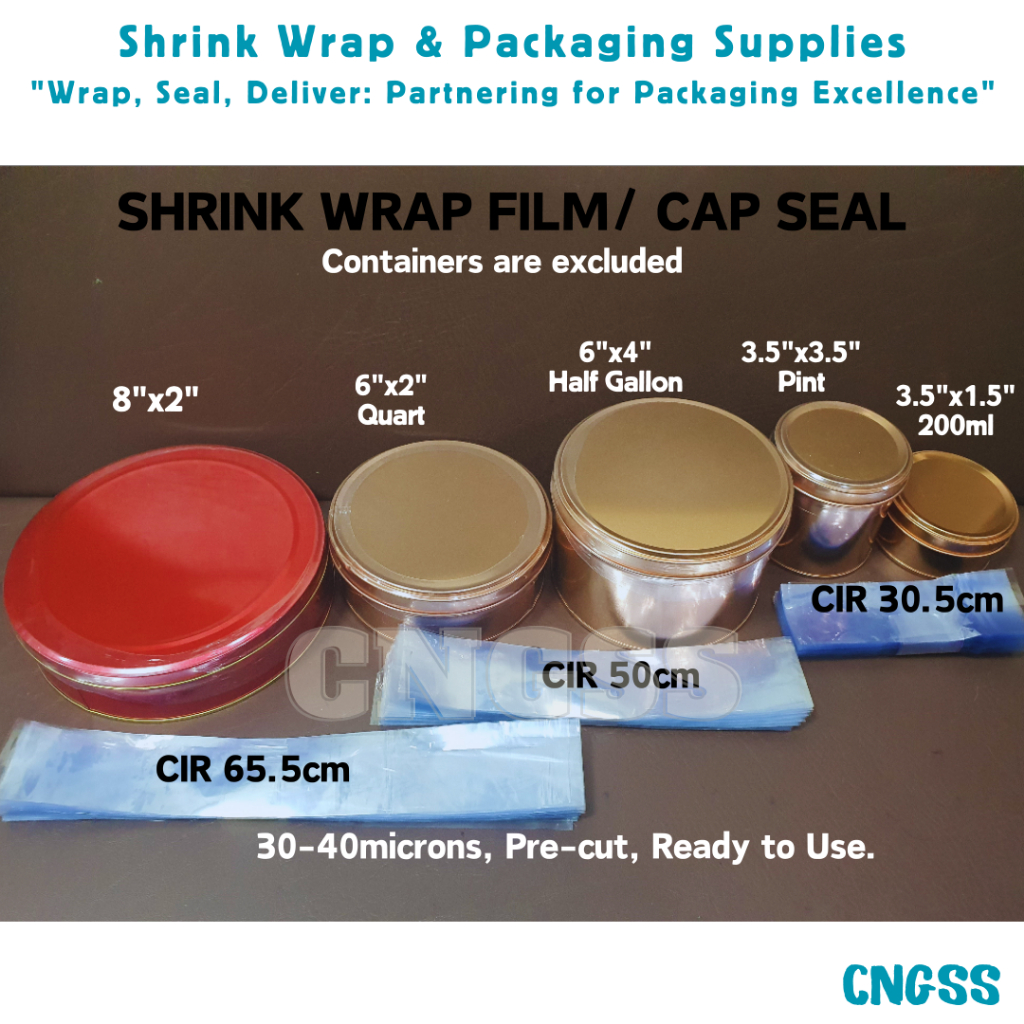 Pre Cut PVC Shrink Wrap Plastic Sealer Tape for Bottle Container Tin ...