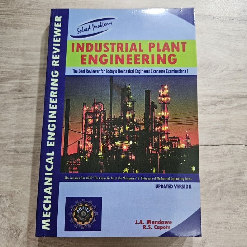 INDUSTRIAL PLANT ENGINEERING By;J.A.Mandawe R.S.Capote | Shopee Philippines