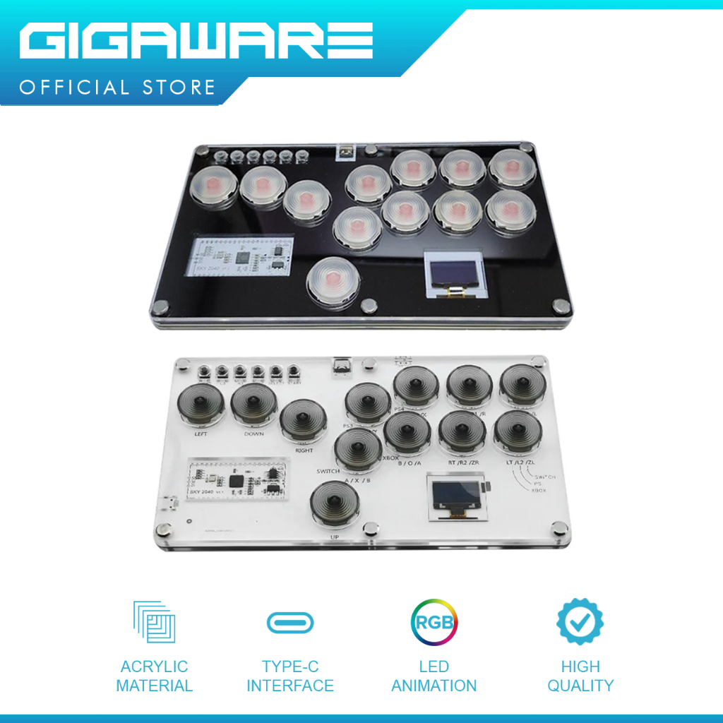 Gigaware SKY2040 V1.2 Hitbox 12 Keys Gamepad Arcade Stick FightPad ...