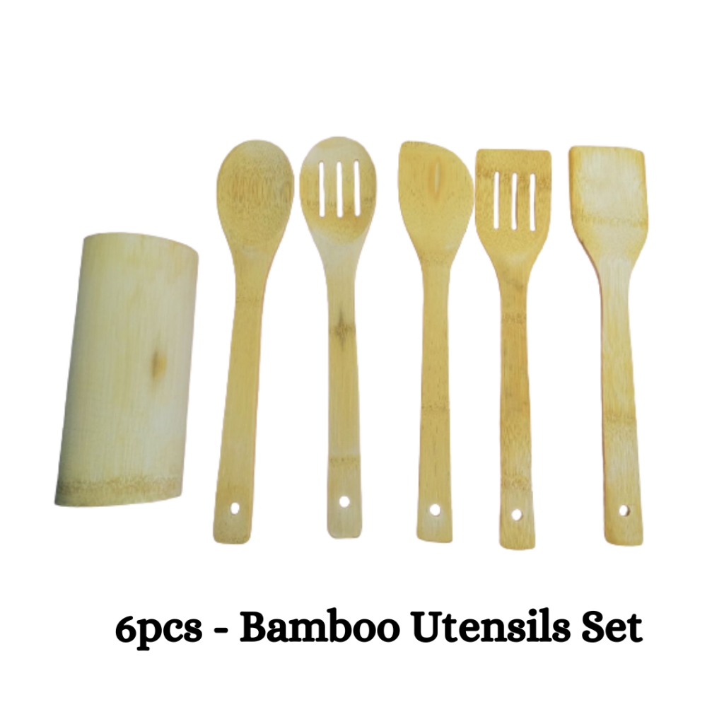 8 in 1 Eco Friendly-Bamboo Kitchen Utensil Set Tool Kitchenware (Bamboo ...