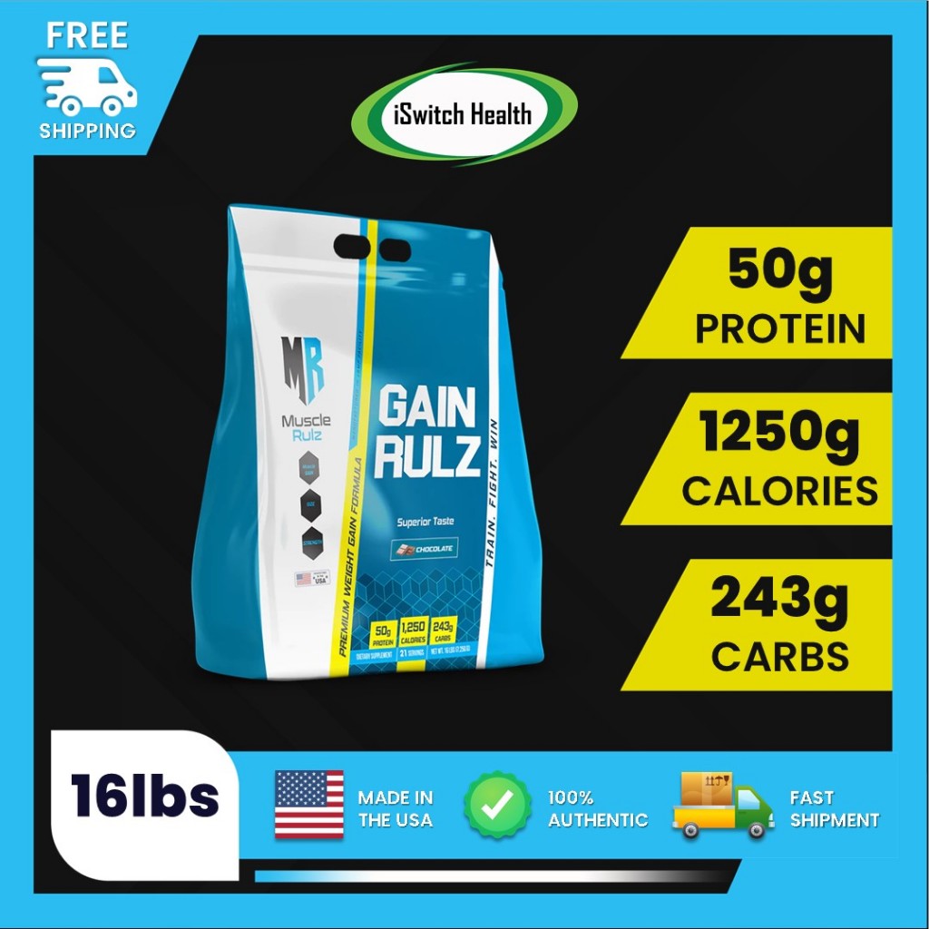 Muscle Rulz Gain Rulz Premium Protein Formula - 16lbs | Muscle Recovery ...
