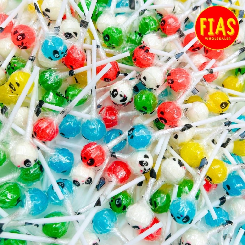 200 pcs Mini Panda Lollipop Fruit Candy | Shopee Philippines