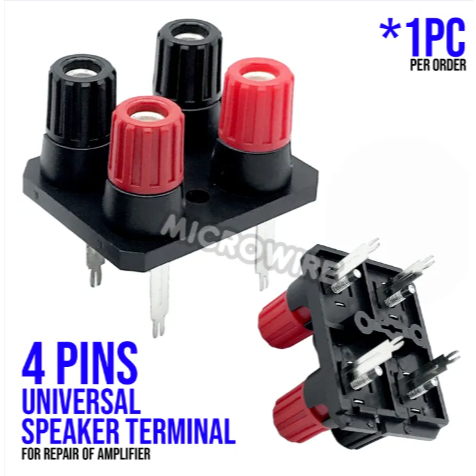4 Pins Universal Speaker Terminal For Repair of Amplifier Heavy Duty ...