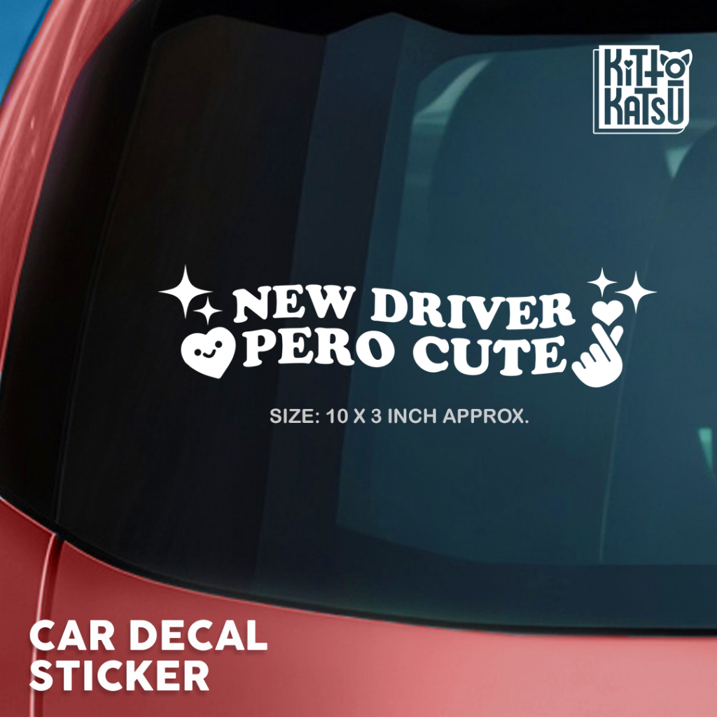 New Driver Car Decal Sticker Water proof Funny witty cute | Shopee ...