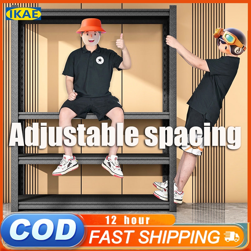 3/4/5/6 Layer Boltless Steel Rack Shelves Angle Steel Storage shoes ...