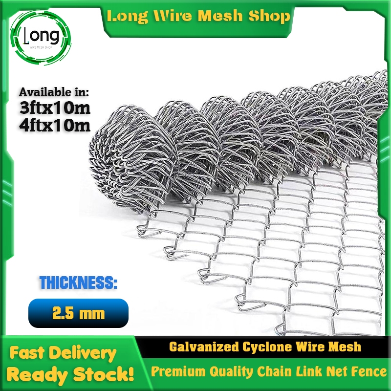 3ft & 4ft Cyclone Wire 2x2" Butas 1.8mm-2.5mm Kapal 6m Haba Thick Fence ...