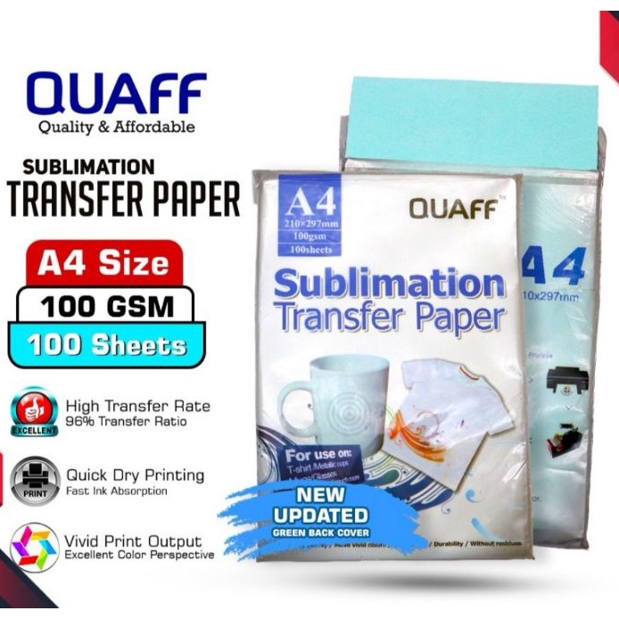 QUAFF Sublimation Paper A4 / A3 ( 100 / 50 ) Sheets Quaff Brand ...