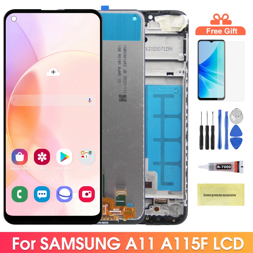 Original LCD For Samsung Galaxy A11 M11 A115 M115 LCD Display Touch Screen with Frame | Shopee ...