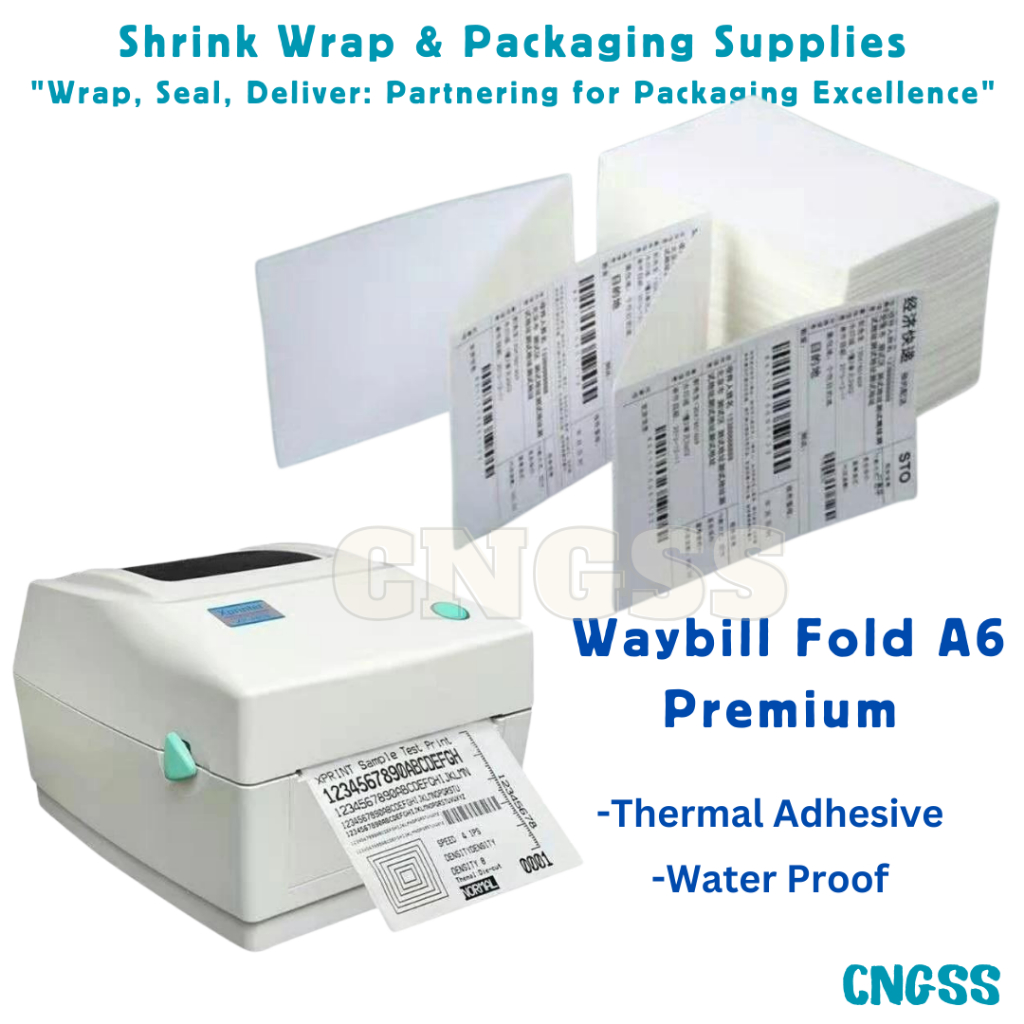 Premium Waybill Sticker Paper Fold Thermal Sticker Paper A6 ...