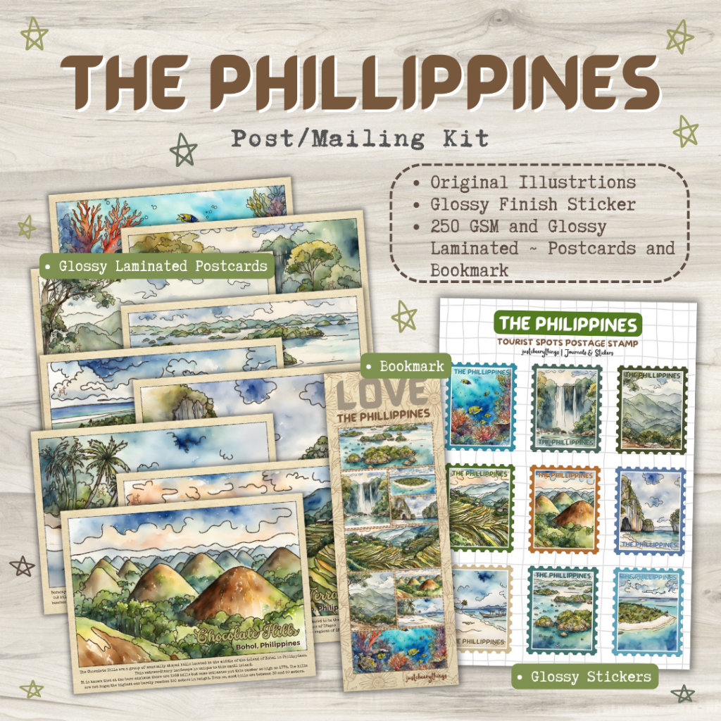 The Philippines Attractions Mailing Kit with Postage Stamps Stickers ...