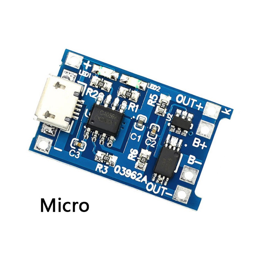18650 Charging Board With Protection Micro/Type-c 5V 1A TP4056 03962A ...