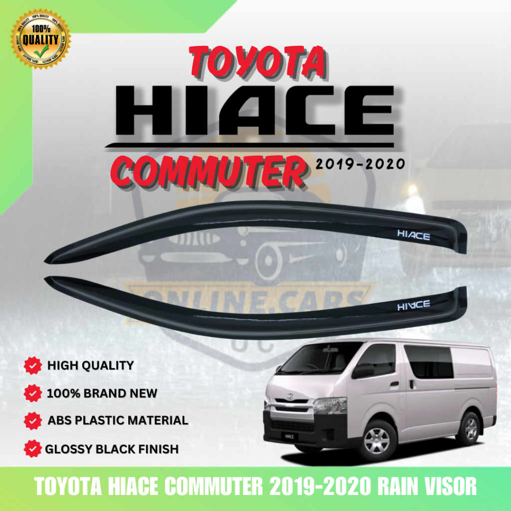 OC TOYOTA HIACE COMMUTER 2019 2020 RAIN VISOR WINDOW VISOR DEFLECTOR (1 ...