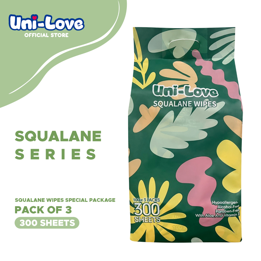 UniLove Squalane Wipes 300's (Special Package) Pack of 1 | Shopee ...